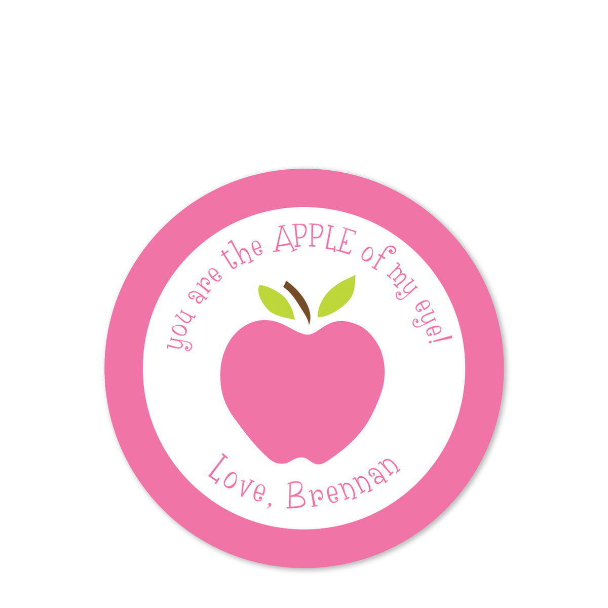 Apple Valentine's Day Stickers - Pipsy