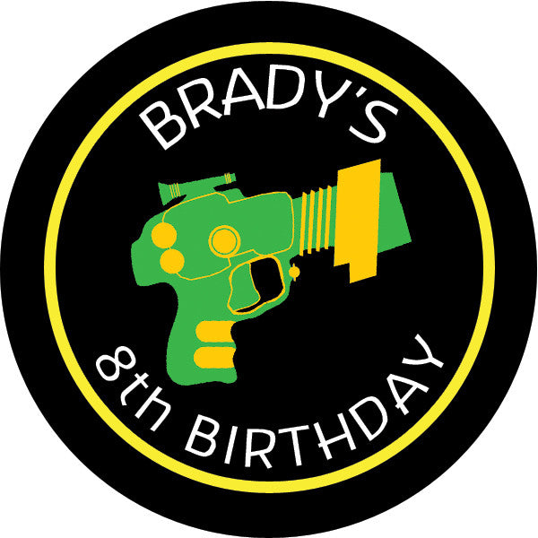 Laser Tag Favor Stickers - Pipsy