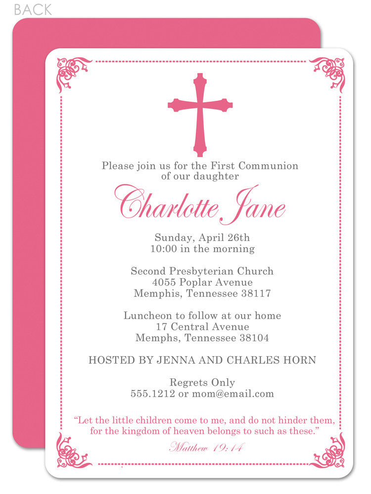 Communion Invitation Wording